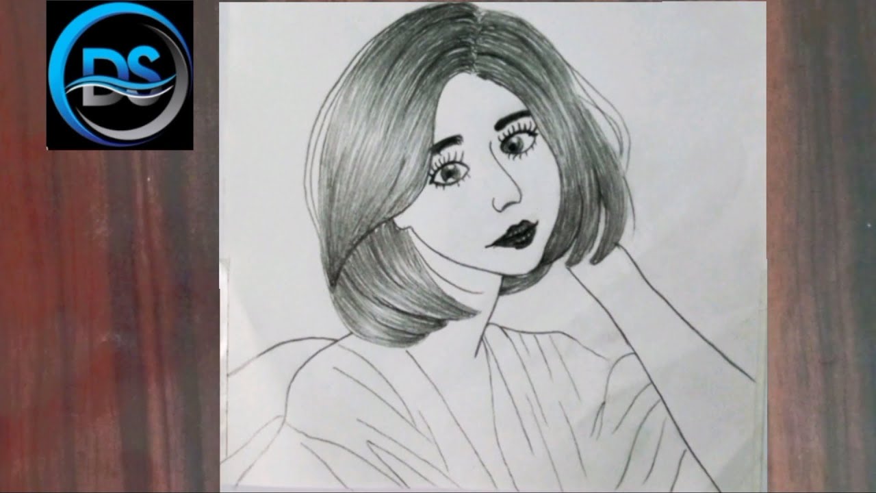 How to draw girl// easy drawing// step by step// pencile drawing - YouTube