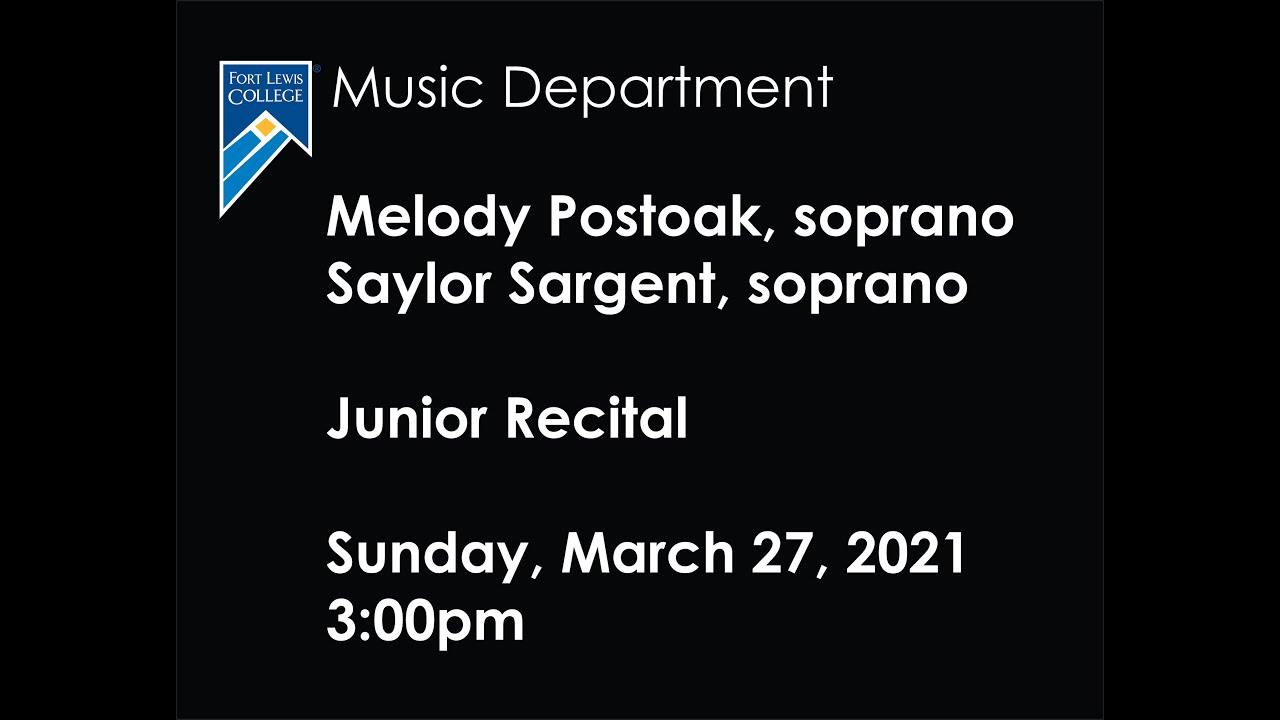 Junior Recital - Melody Postoak and Saylor Sargent - YouTube