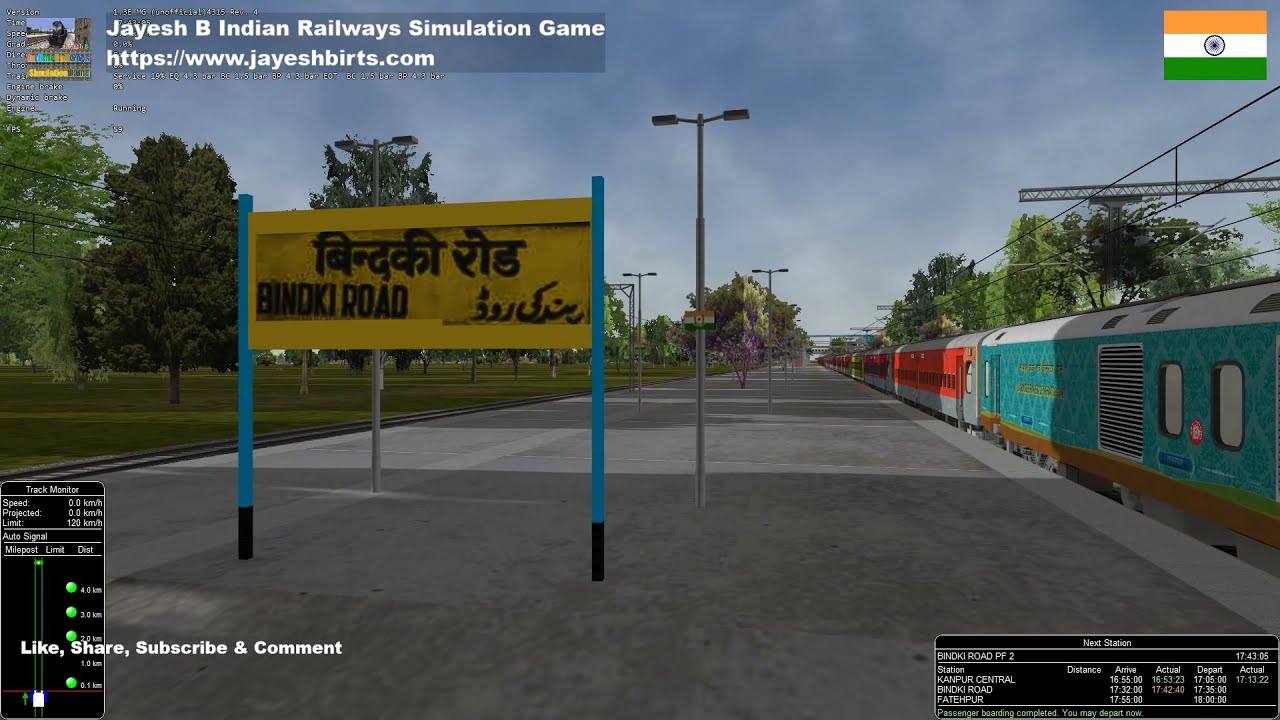 Hindustan Railways MSTS Run with BRW and BGPro Stocks - YouTube