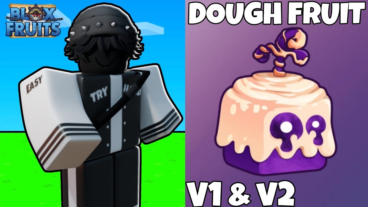 Dough Fruit Showcase | V1 and V2 | Roblox Blox Fruits - YouTube