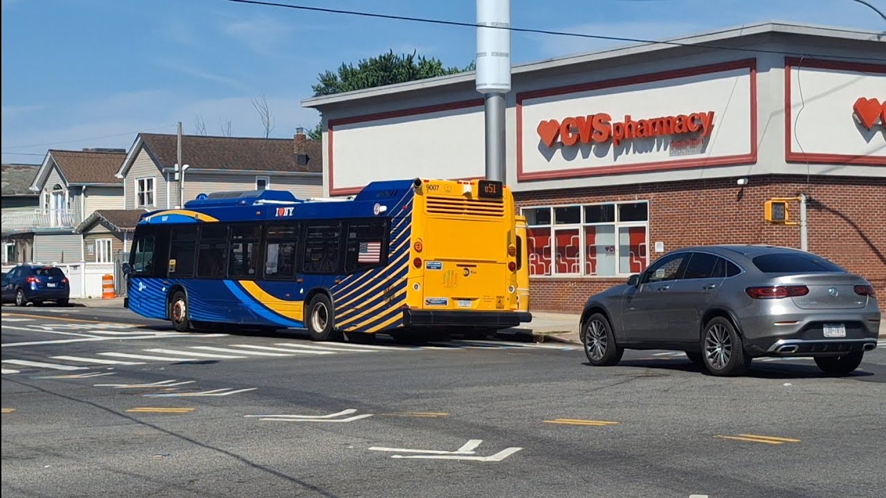 NYCT, MTA BUS, NICE: Q5, Q51, Q87, & n4 at Linden/Merrick Blvds - YouTube