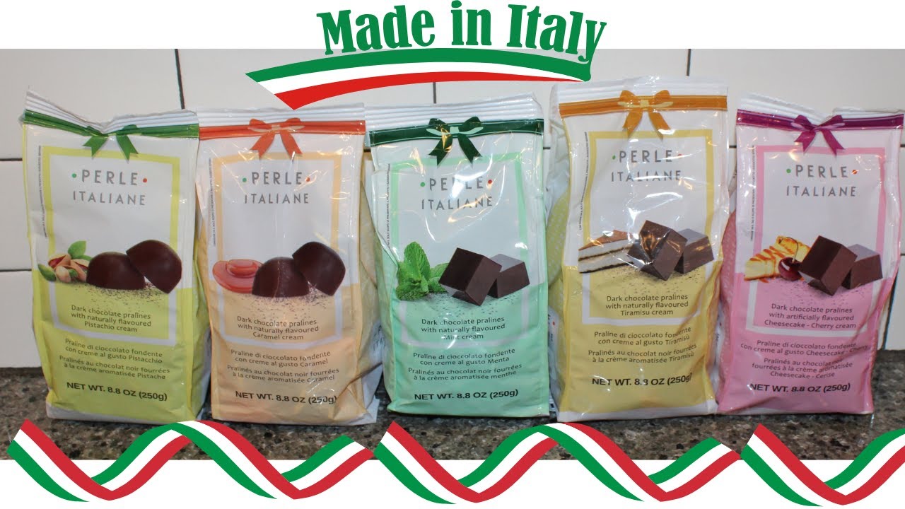 Perle Italiane Dark Chocolate Pralines: Pistachio, Caramel, Mint ...