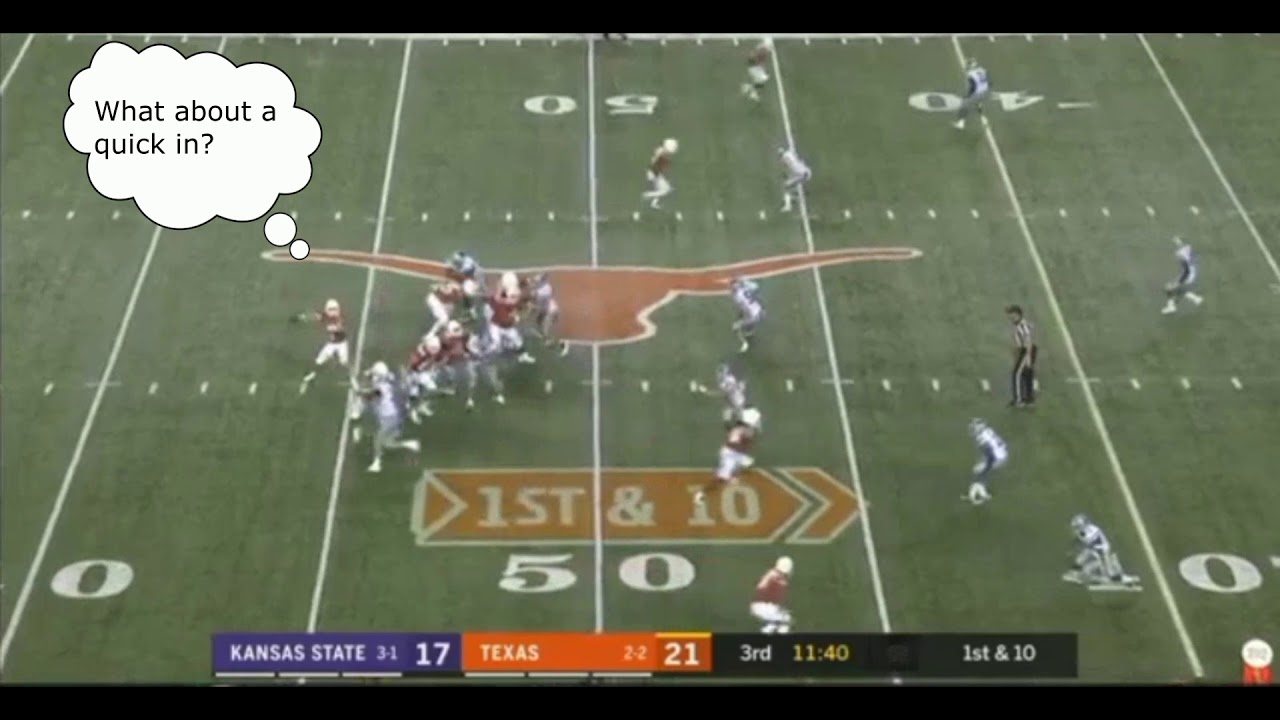 The short passing game is the heart of the Texas offense - YouTube