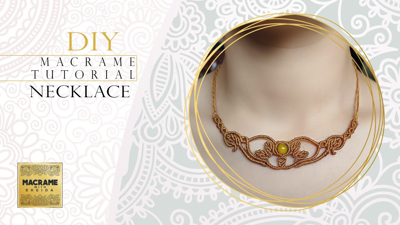 macrame tutorial | How to make an amazing necklace at home | Diy ...