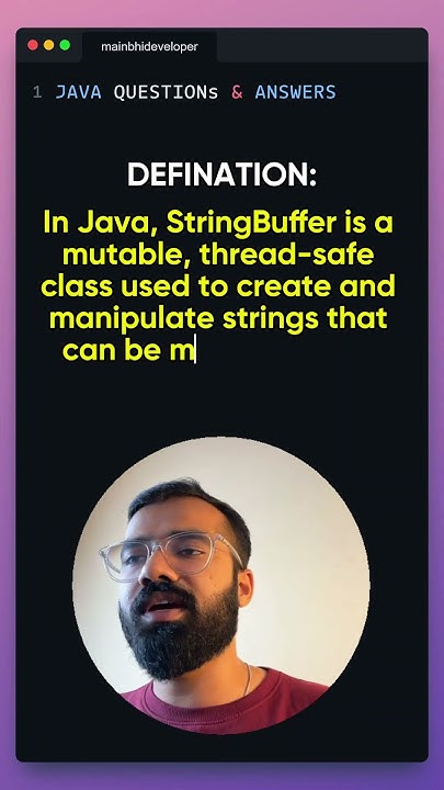 🔍 What Is Stringbuffer In Java Coding Codinginterview Javaprogramming Youtube
