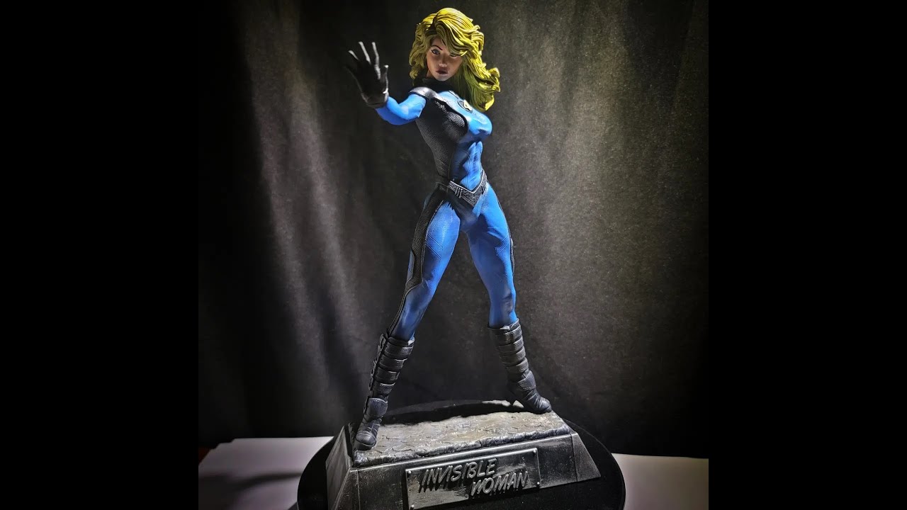 3d printing statue of Sue Storm - Fantastic 4 - Time-lapse #3dprinting ...