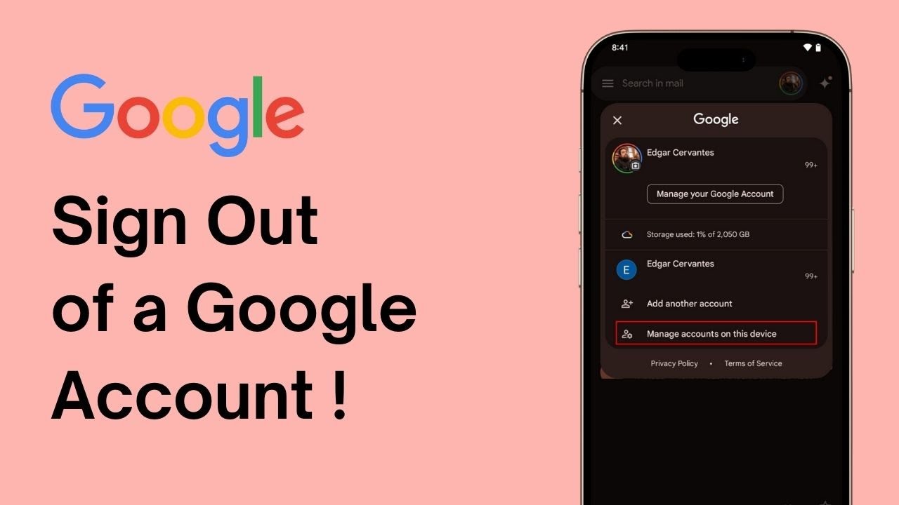 How to Sign Out of a Google Account - YouTube