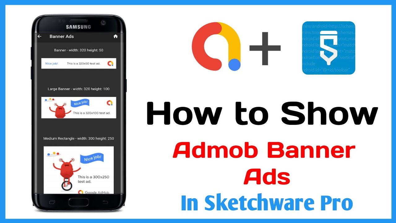 Admob Banner Ads | How To Show Admob Ads In Sketchware | Banner Ads In Sketchware | Sketchware ...