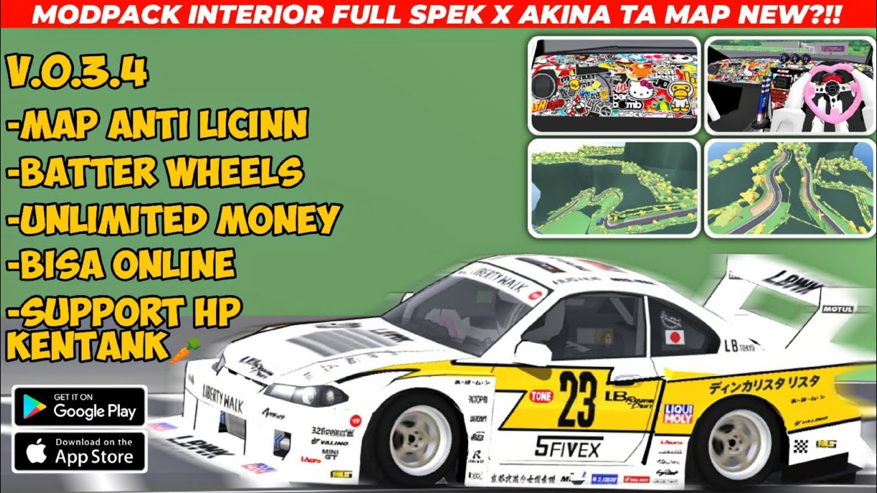 MODPACK INTERIOR FULL SPEK X AKINA TA MAP NEW|NO PW, 890HP,BATTER ...
