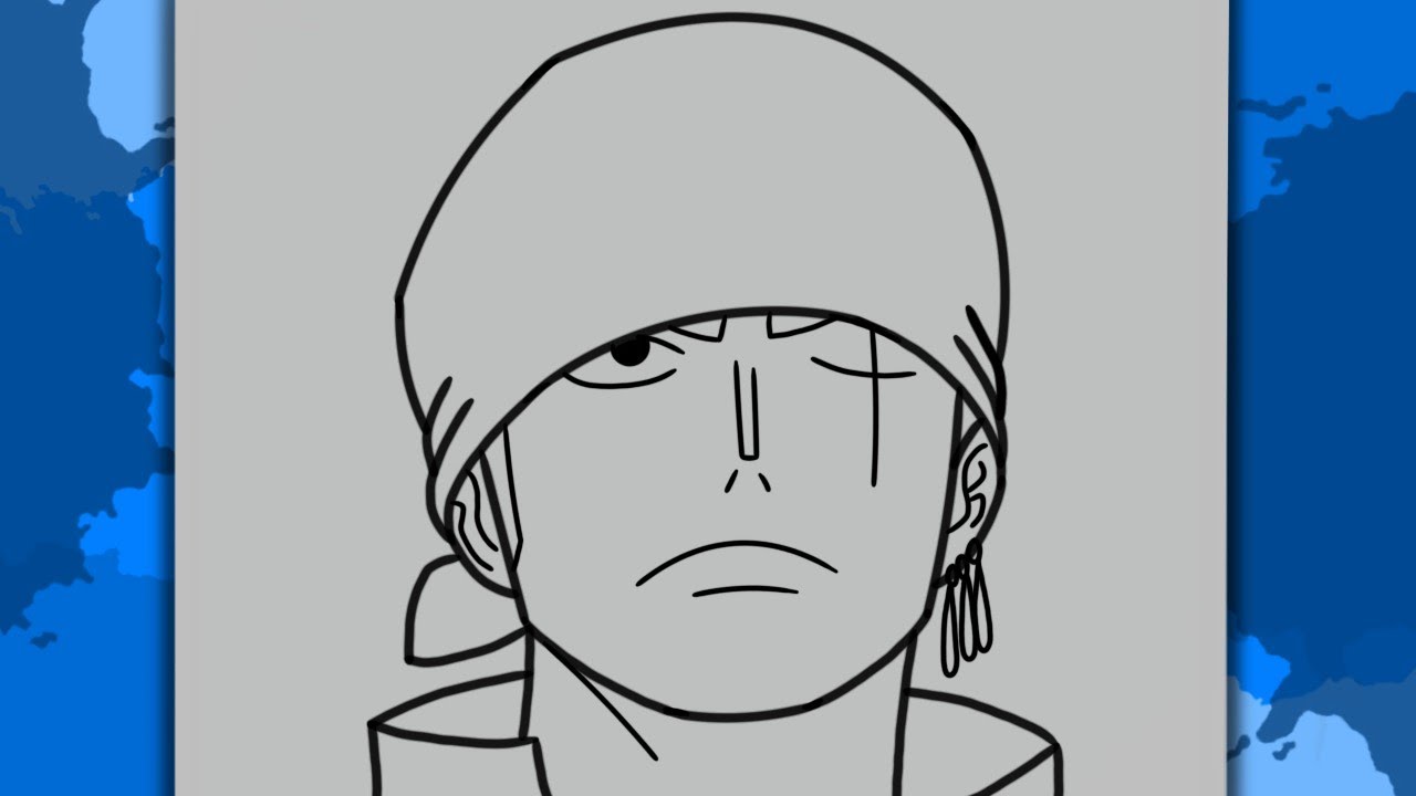 Cara mudah menggambar Zoro | Easy to Draw Zoro | One Piece - YouTube