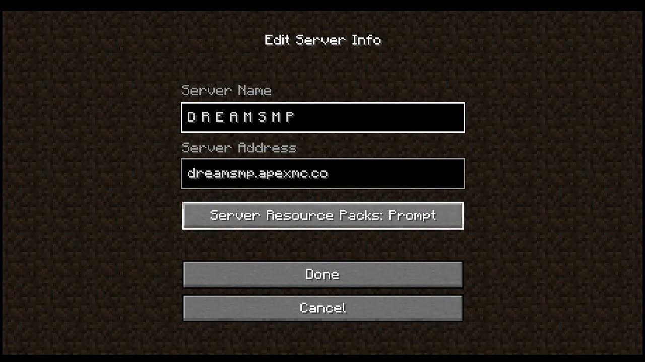 Dream Smp Ip - YouTube