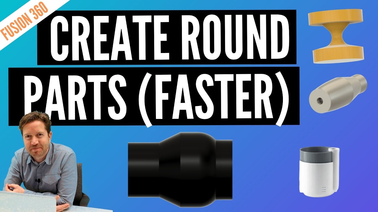 Fusion 360 Tutorial - How To Make Cylindrical Shapes Faster w Revolve ...