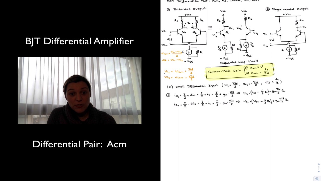 BJT Diff Amp: Differential Gain - YouTube
