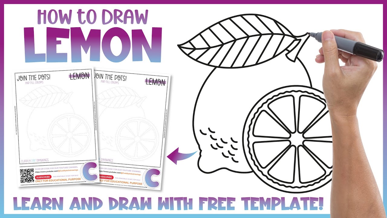 How to Draw a Lemon - Free Dot to Dot 🍋 Connect the Dots Printable ...