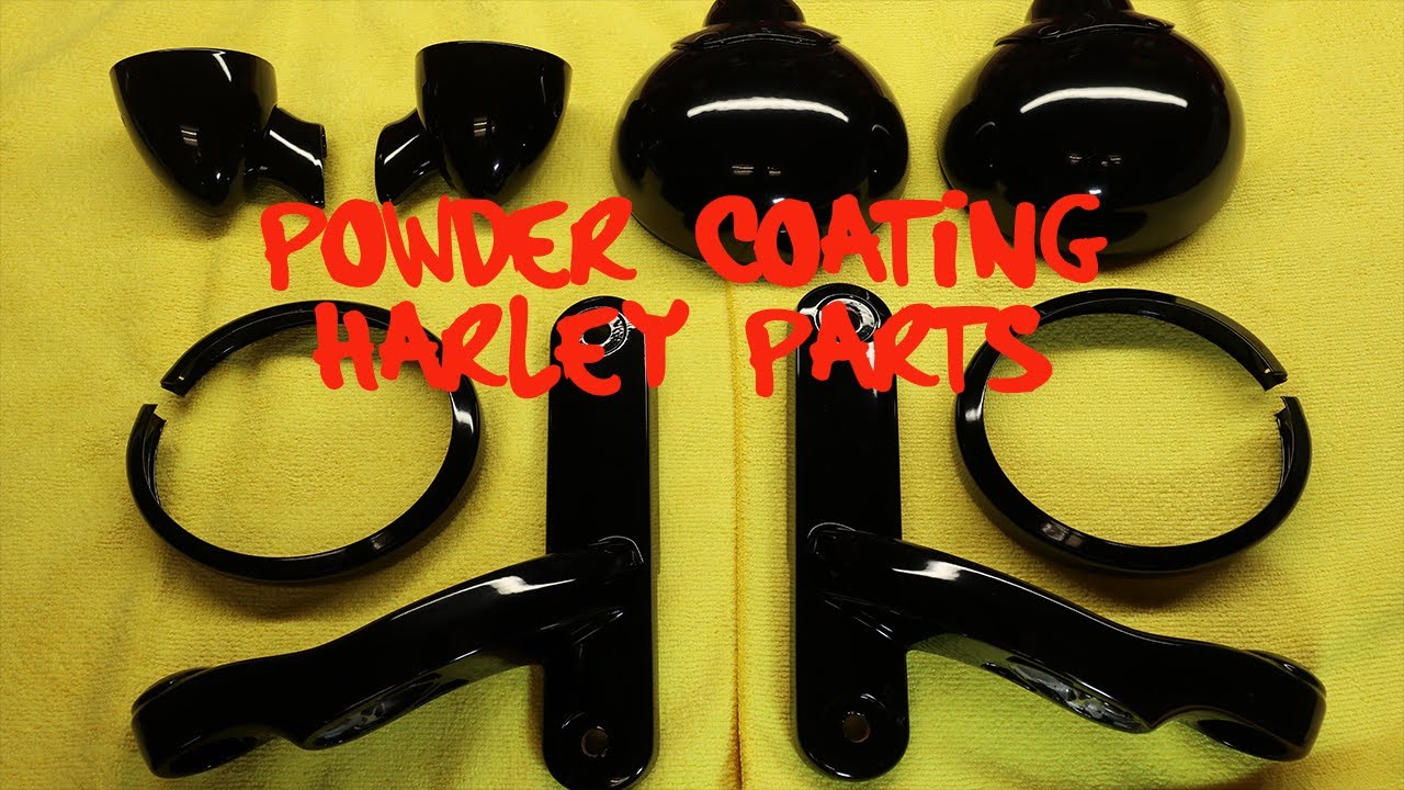 Powder Coating Harley Davidson Light Buckets - YouTube