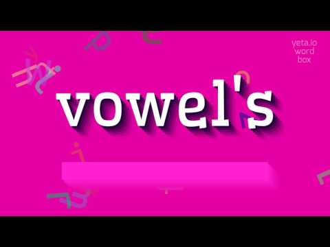 Wie sagt man Vokale? (HOW TO SAY VOWEL'S?)