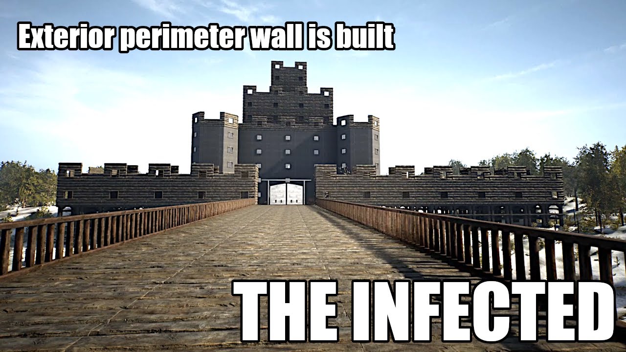 The Infected S8E72 - Exterior perimeter wall is built - YouTube