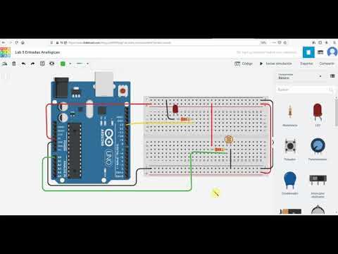 Entradas Analógicas: Armado y programado de una fotorresistencia con Arduino || TinkerCAD ...