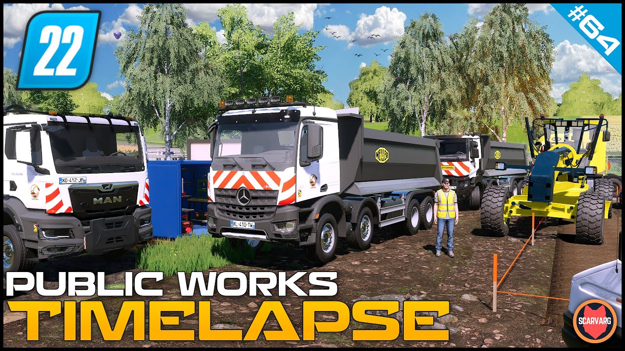 🚧 Levelling & Compacting Ground With Komatsu GD655 ⭐ FS22 City Public ...