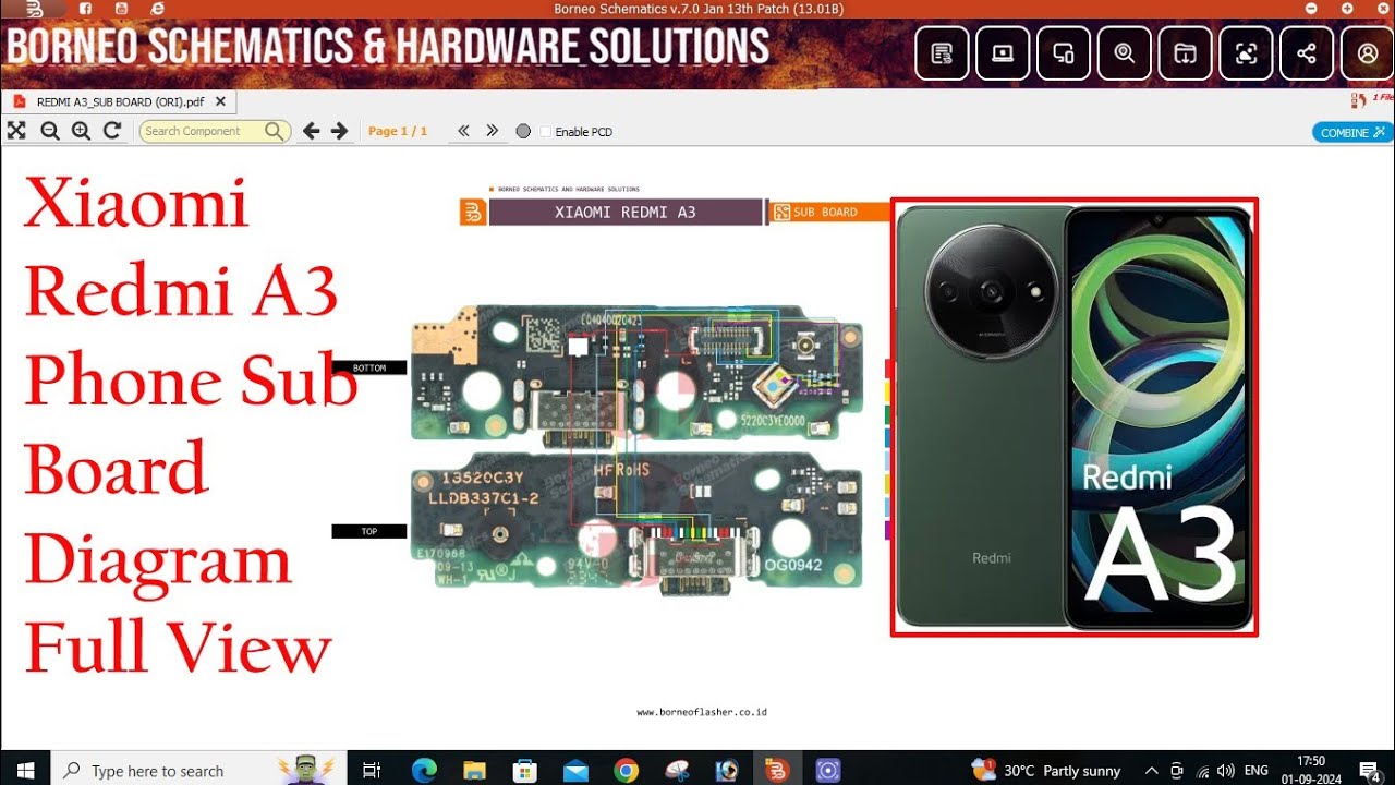 Xiaomi Redmi A3 phone sub board Diagram Full View Step by Step - YouTube