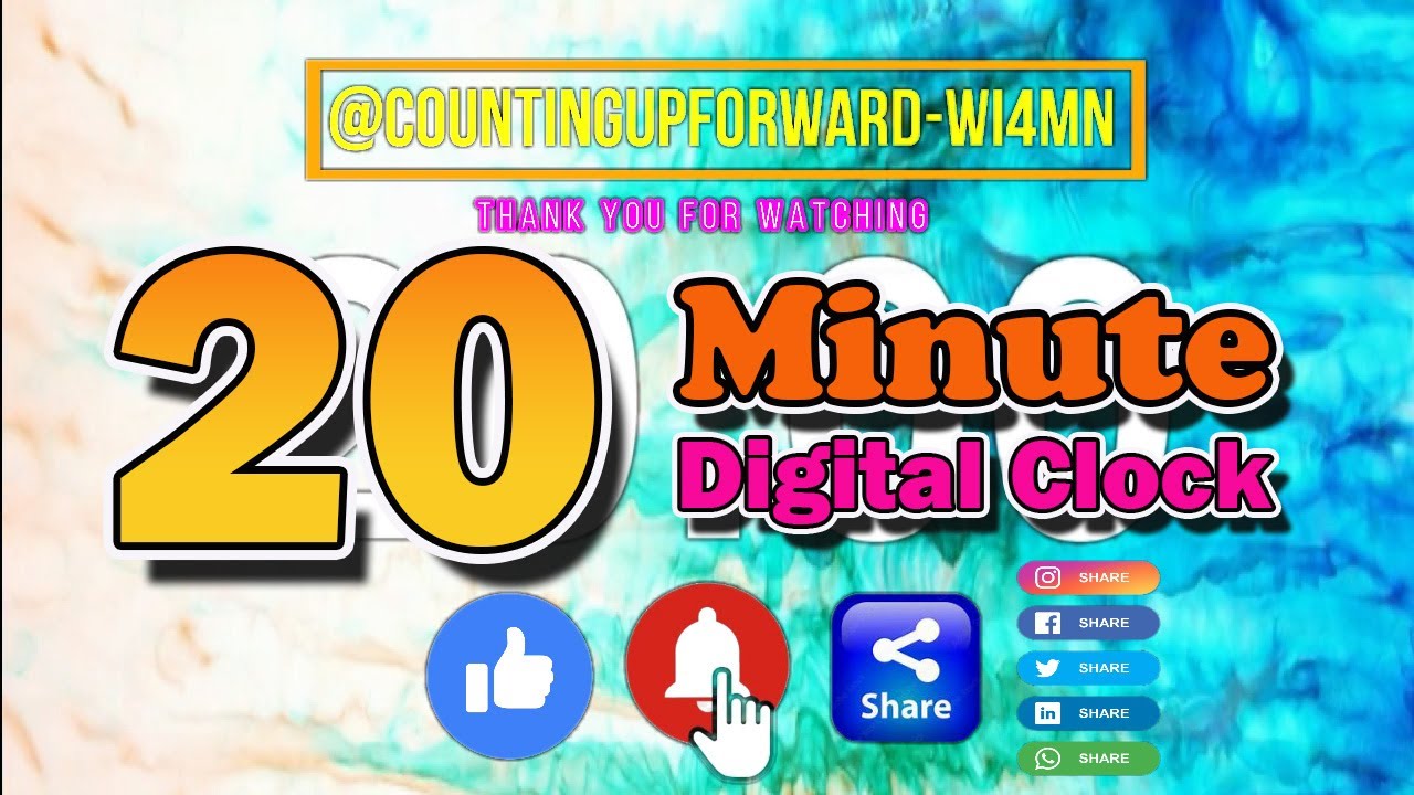 New 20 Minute Digital Clock 16 - YouTube