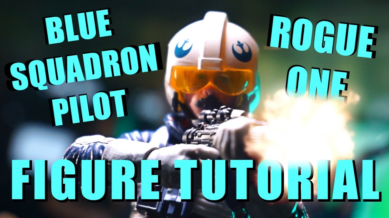 How To Make A CUSTOM Blue Squadron X Wing Pilot Black Series 6" Scale ...