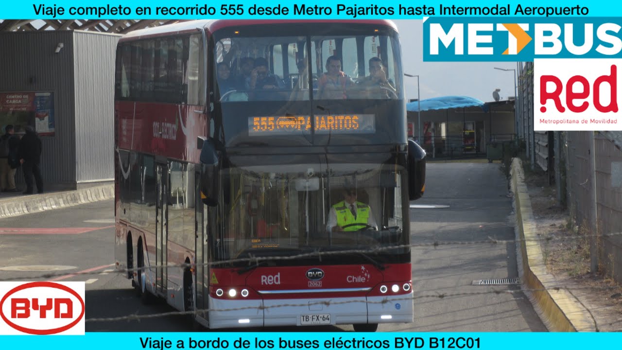 Viaje en recorrido 555 desde Metro Pajaritos hasta Intermodal ...