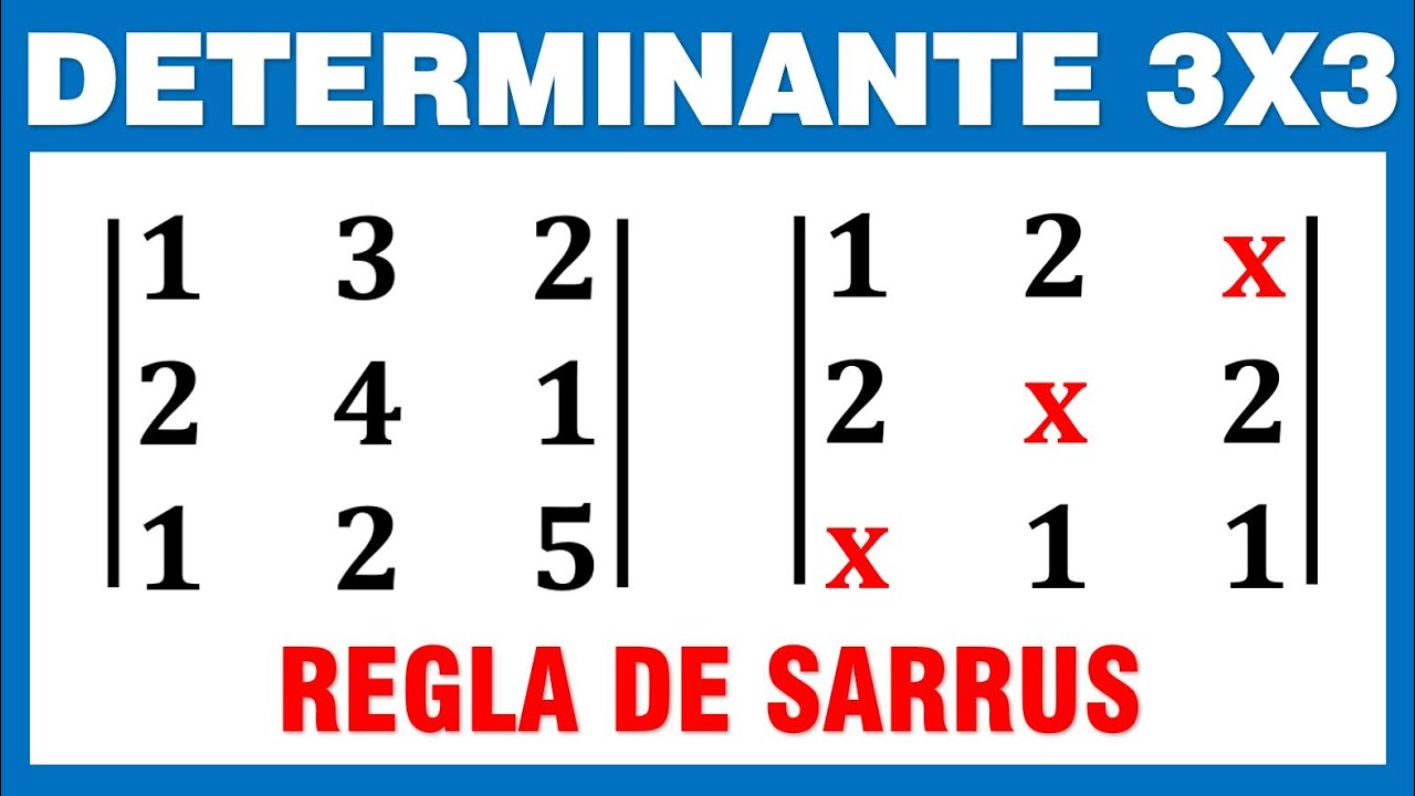 Regla de Sarrus Curso Completo - YouTube