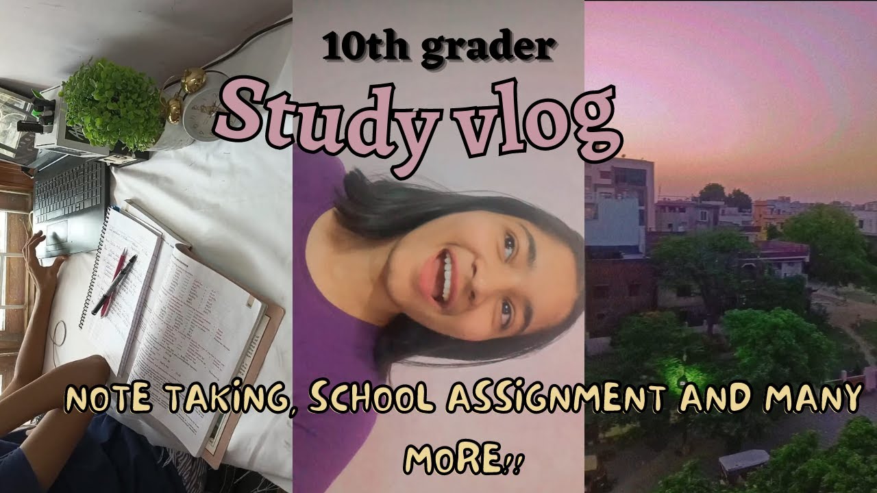 A quick productive study vlog of a 10th grader | Notes taking, school ...
