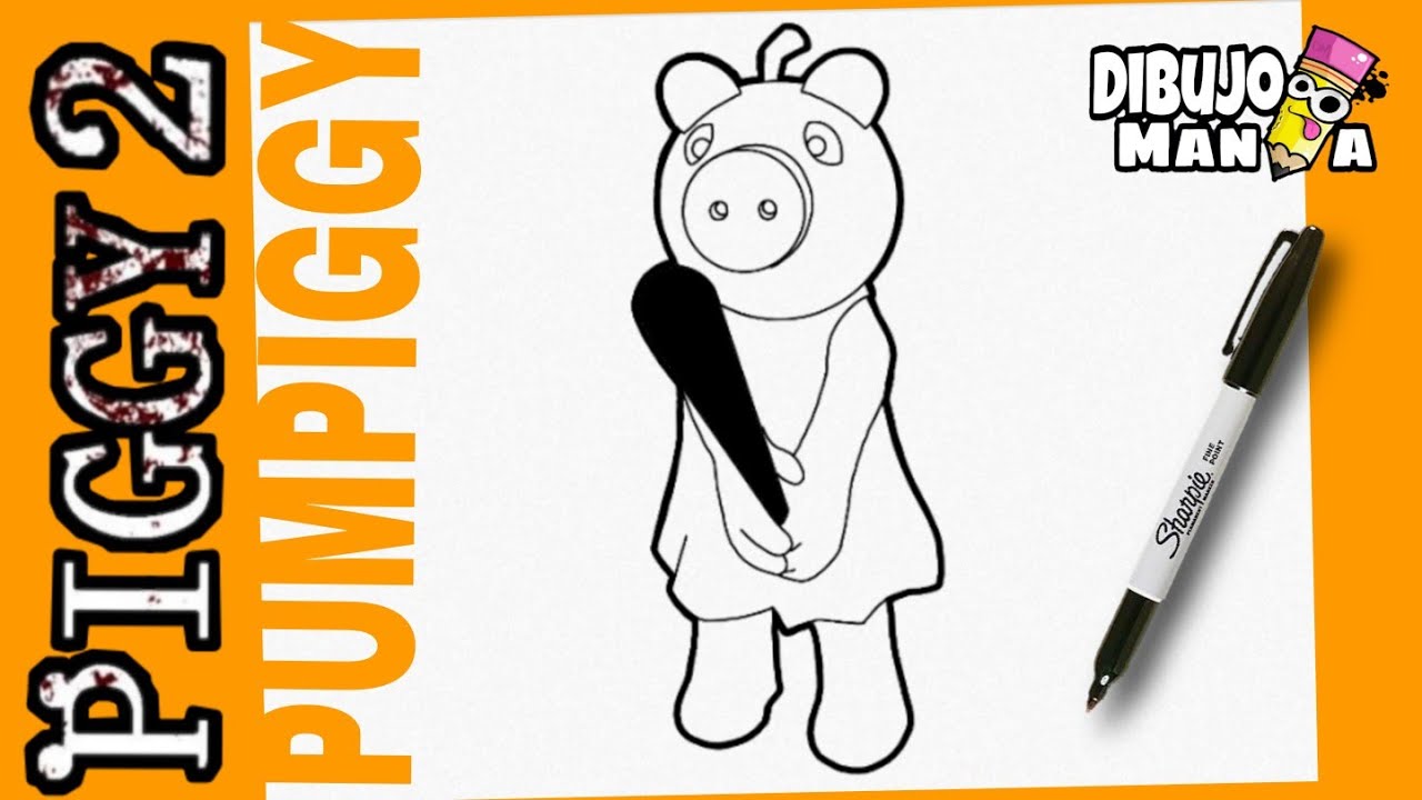 COMO DIBUJAR A PUMPIGGY DE PIGGY BOOK 2 | PASO A PASO | how to draw ...