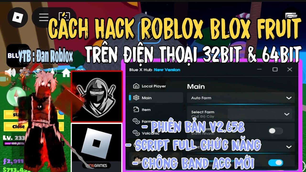 Cách Hack Roblox Blox Fruit | Client Delta X VNG, Script Blue X Hub ...