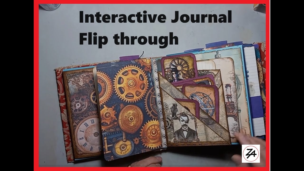 An interactive journal Flip Through with a Steampunk Theme - YouTube