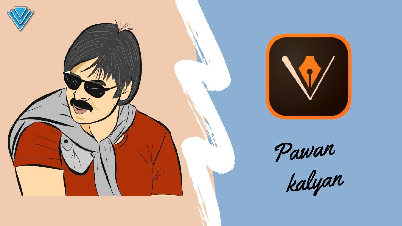 Vector Art - ft. Pawan kalyan | illustration | Adobe draw | Timelapse ...