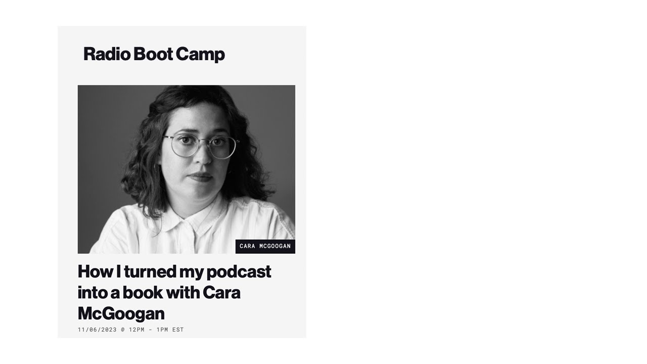 How I turned my podcast into a book with Cara McGoogan Cara McGoogan ...
