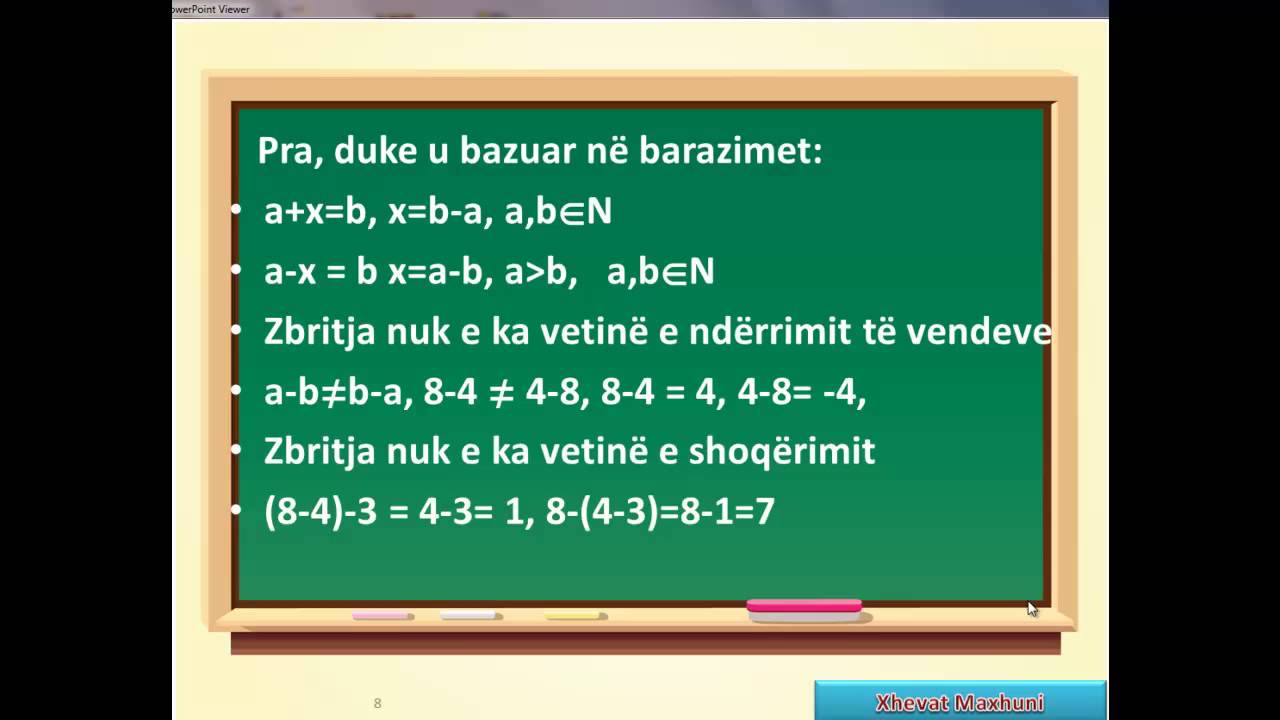 Veprimet me numra natyrorë 8.KL V - YouTube