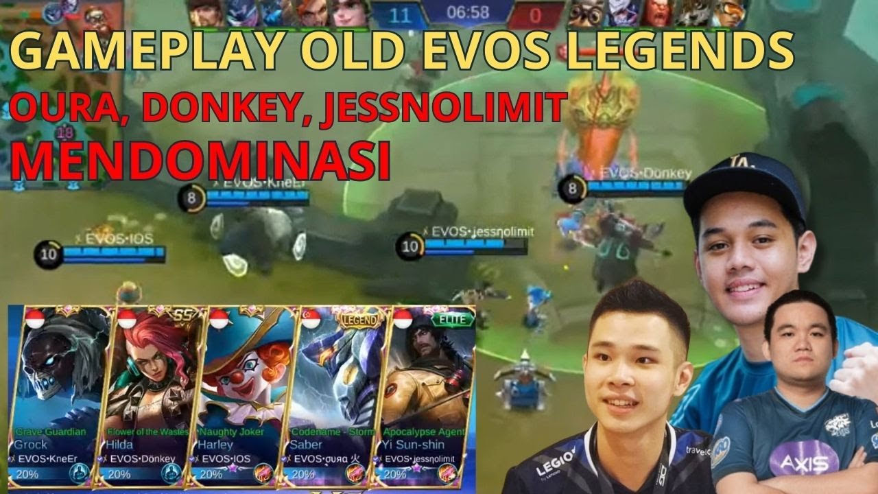 EVOS OLD SQUAD MPL GAMEPLAY !!! OURA JESSNOLIMIT DONKEY - Mobile ...
