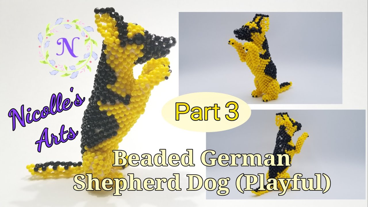 How to Bead Playful German Shepherd (Part 3) - YouTube