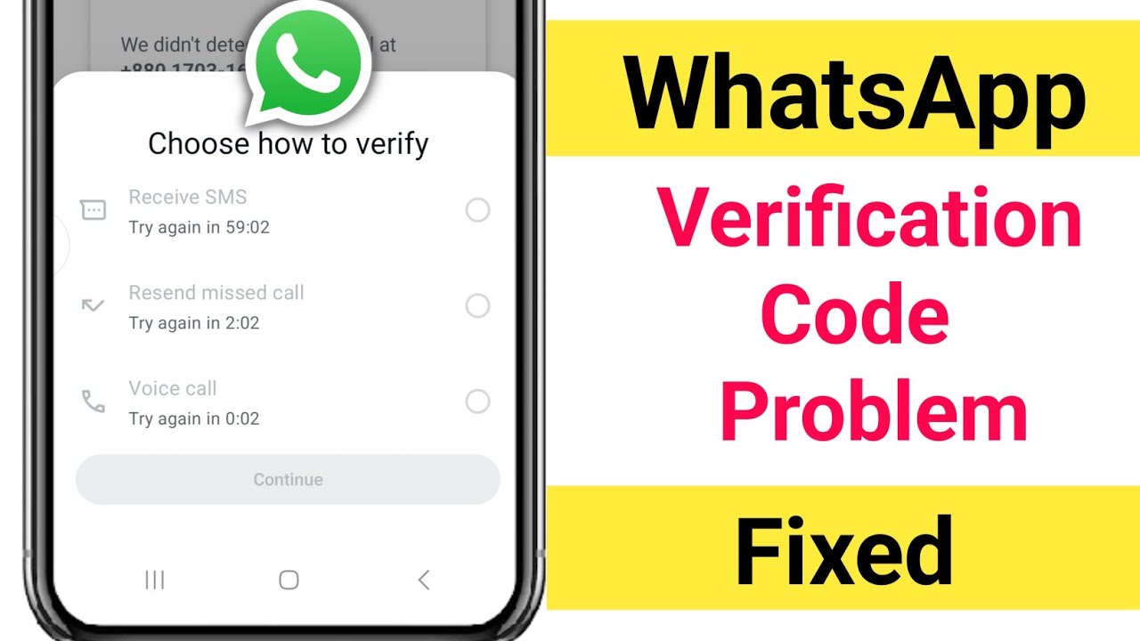 How To Fix Whatsapp Verification Code Problem || SMS & Call Time ...