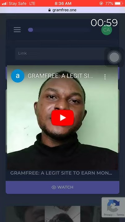 GRAMFREE: how to earn by watching videos - YouTube