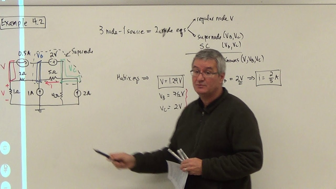 Circuits Supernodes And Mesh Analysis Youtube 5394