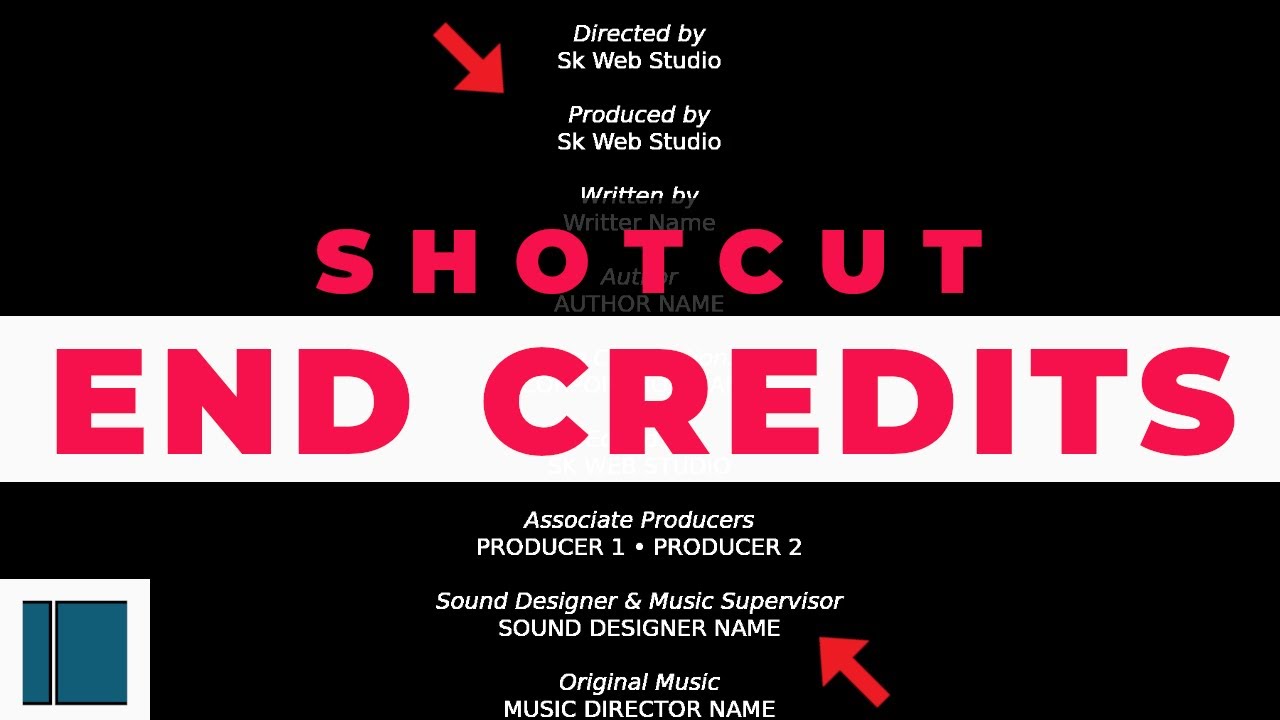 Shotcut End Credits | Shotcut video editor tutorial - YouTube