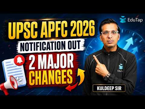 UPSC EPFO APFC Notification 2026 | 2 Major Changes 😱 | APFC Exam Date 2026 & Syllabus Change?