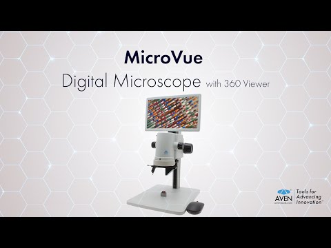 MicroVue Digital Microscope with Built-In HD Monitor and 360 Viewer [8 ...