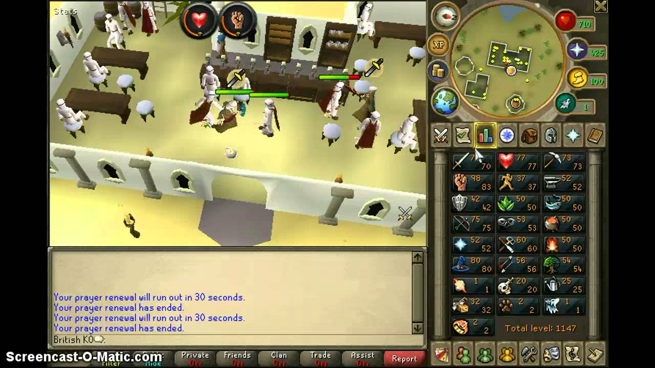 Runescape British KO's Str xp method/progress commentary - YouTube