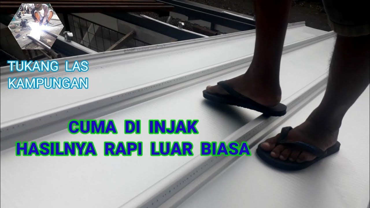 Pemasangan atap tanpa baut, pakai teknik KLIP LOCK Zinca Lume - YouTube