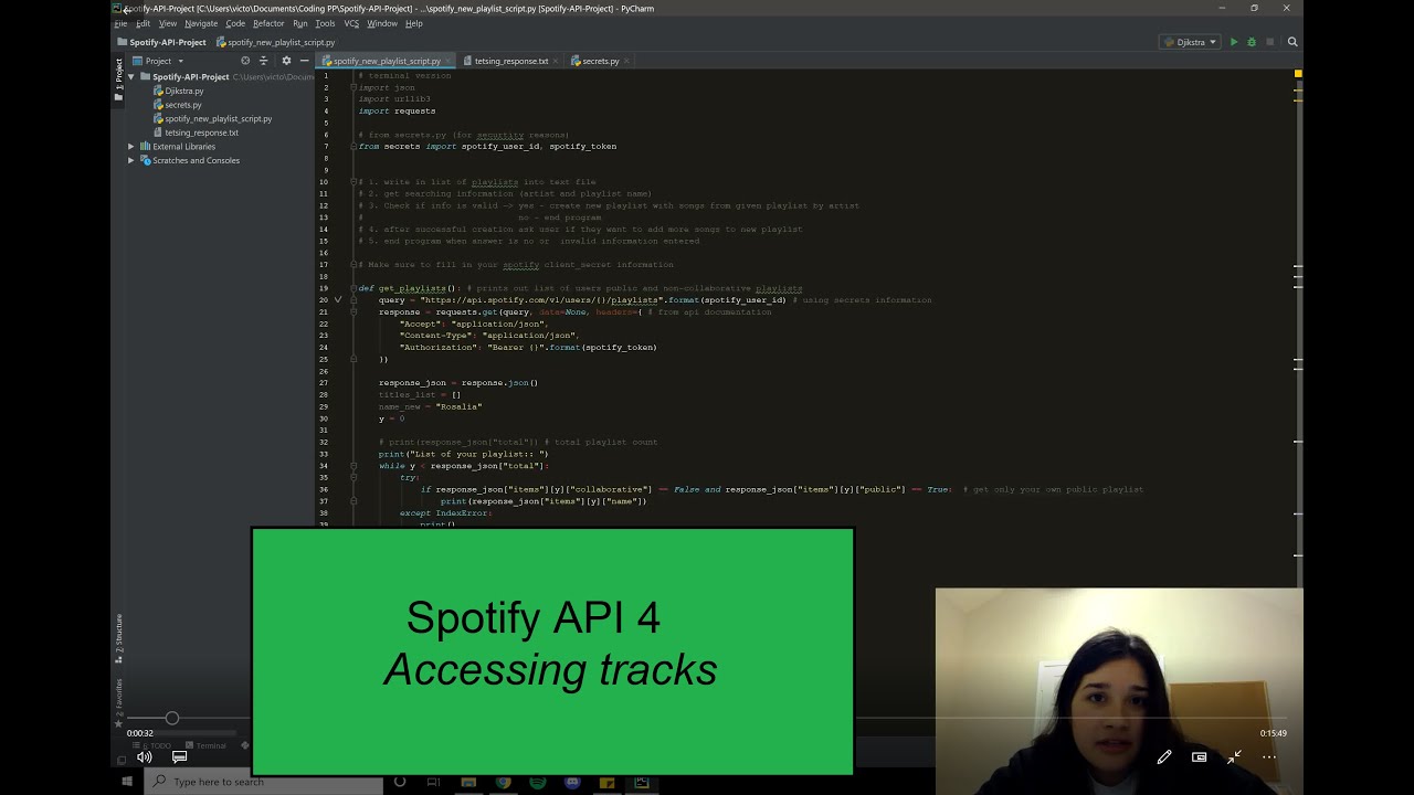 Spotify API #4: Accessing a Playlist's Tracks - YouTube