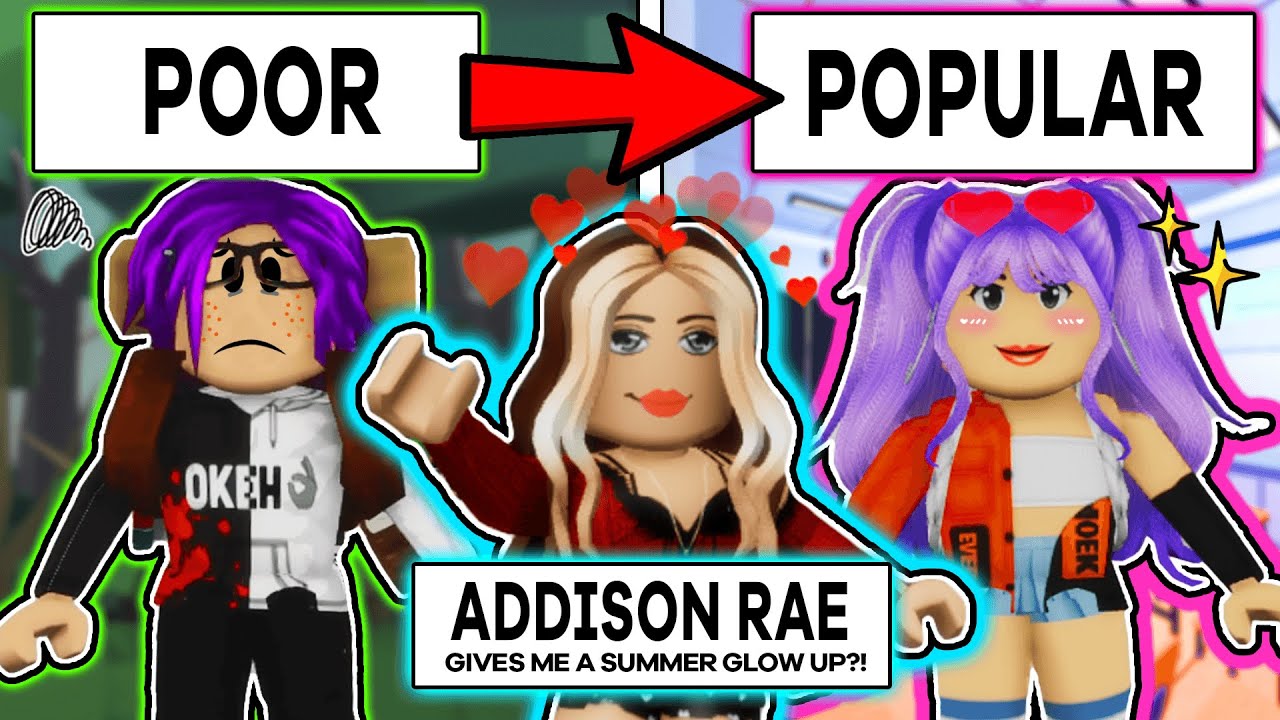 I GOT ADOPTED BY ADDISON RAE & WE DID A GLOW UP (🏠Roblox BROOKHAVEN RP ...