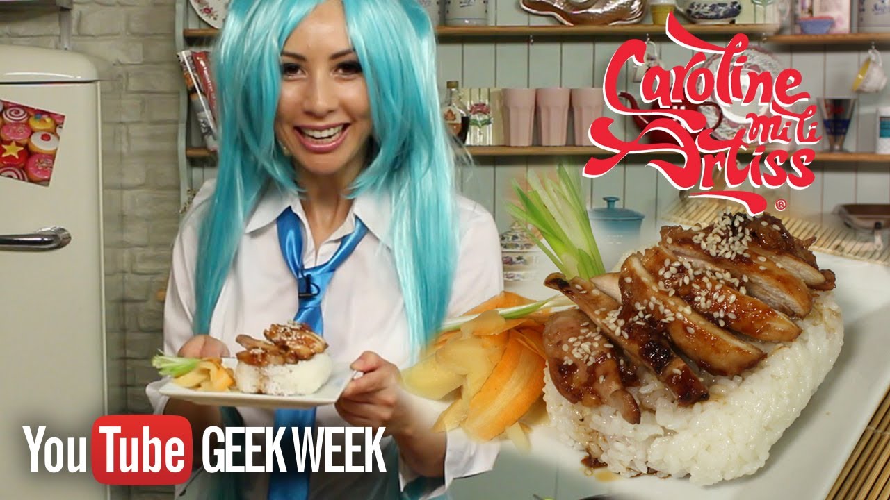 Geek Week: Hatsune Miku's Teriyaki Chicken Don - YouTube