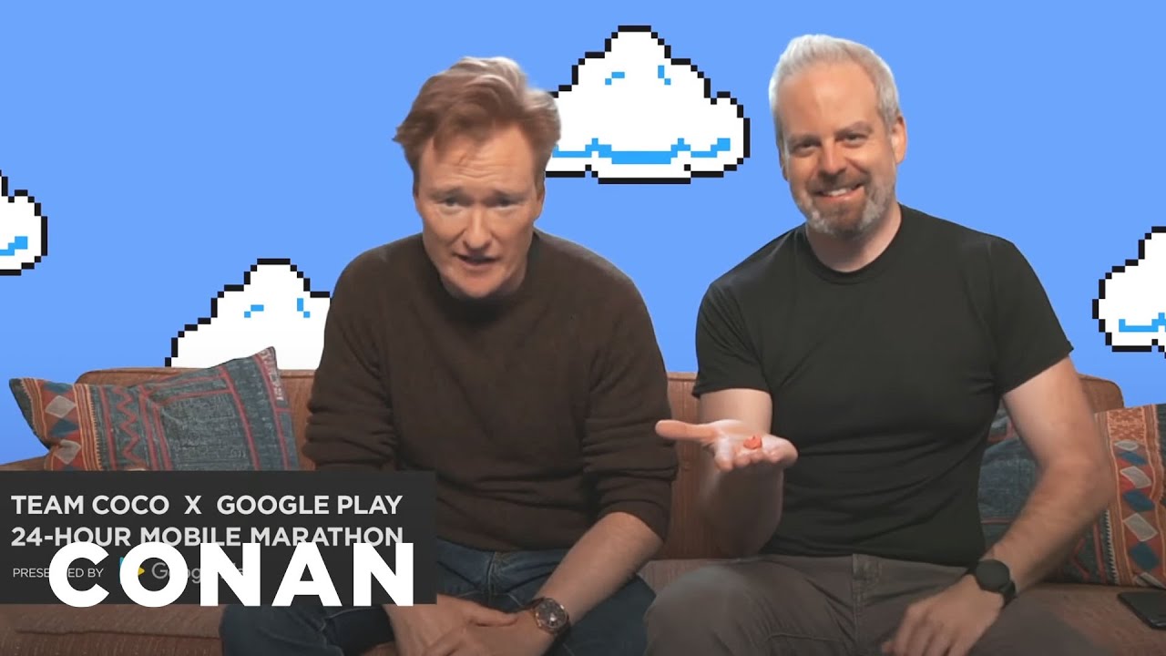 Conan Crashes The Team Coco x Google Play Mobile Marathon | CONAN on ...