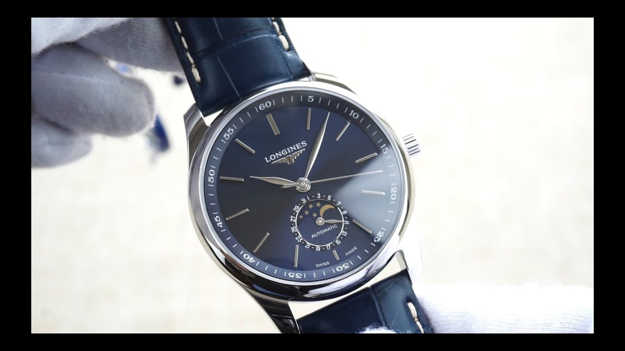 LONGINES MASTER MOONPHASE L2.909.4.92.0 L29094920 - YouTube